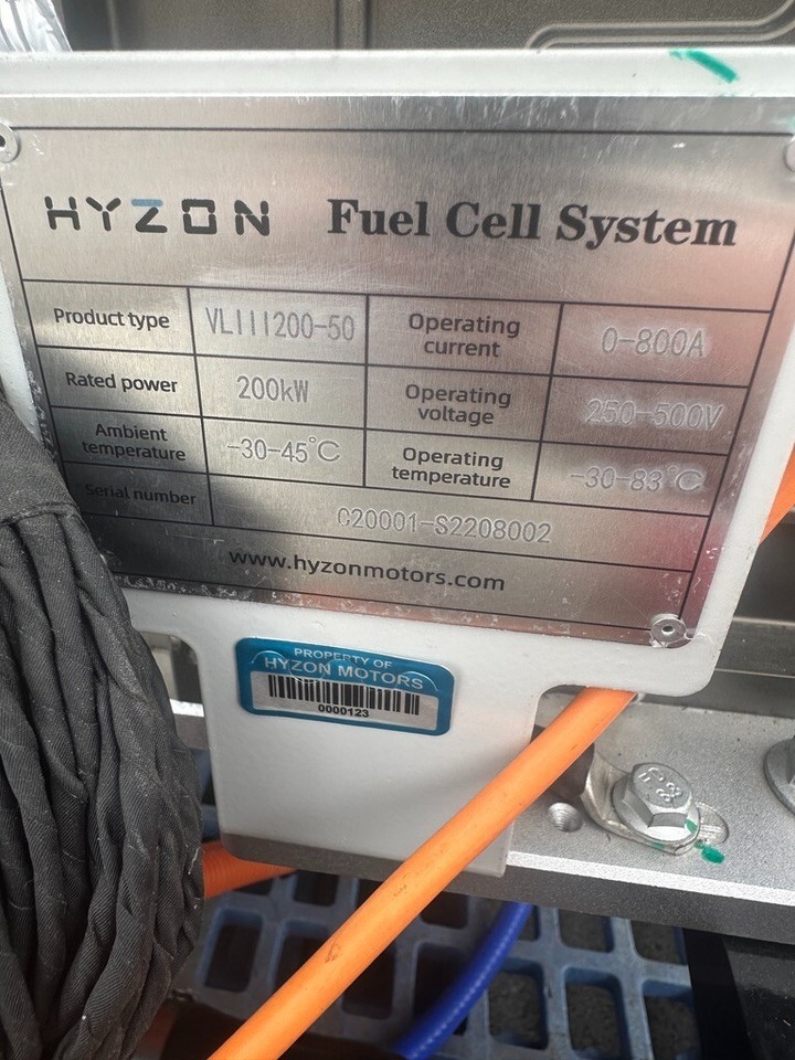 Hyzon Hydrogen Fuel Cell, 200-250kw Fuel Stack Cell, Removed from Test ...