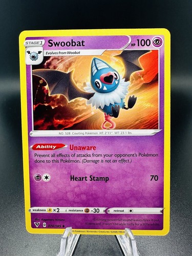 Pokemon TCG - Swoobat 74/185 - Vivid Voltage 2020 | eBay