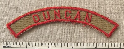 VTG 1940s DUNCAN Boy Scout Khaki & Red Community Strip PATCH KRS RWS ...