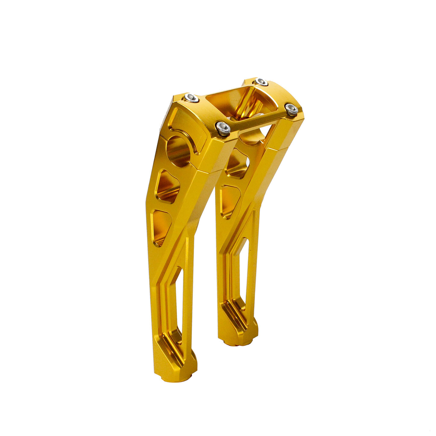 Gold 8.5" Tall Inside Pullback Riser Kit for Harley 2022-23 Low Rider ...