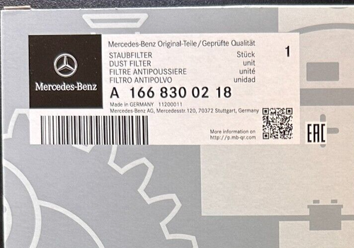 Genuine Mercedes-Benz Cabin Air Dust Filter OEM 1668300218 for sale ...