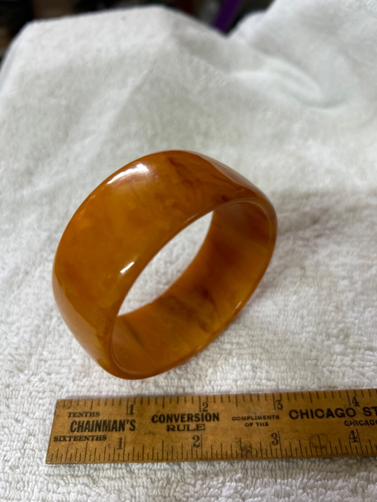 Vintage Butterscotch Bakelite Bracelet - Gem