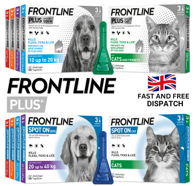 FRONTLINE SPOT ON PLUS CAT & DOGS Flea Lice Tick Treatment Solutions ...