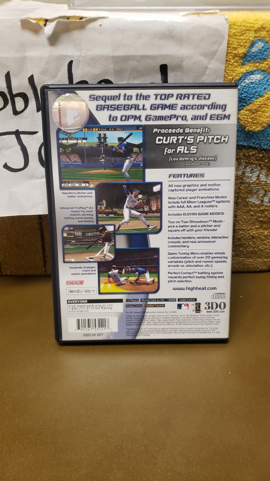 CIB HIGH HEAT MAJOR LEAGUE BASEBALL 2004 PS2 SONY PLAYSTATION 2 VIDEO ...