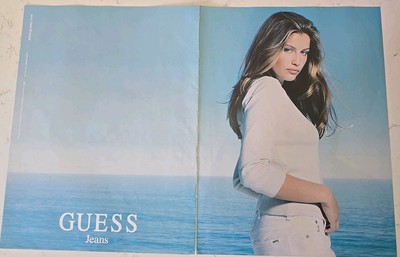 1999 Women's white Guess Jeans Top Vintage print 2 Page ad | eBay