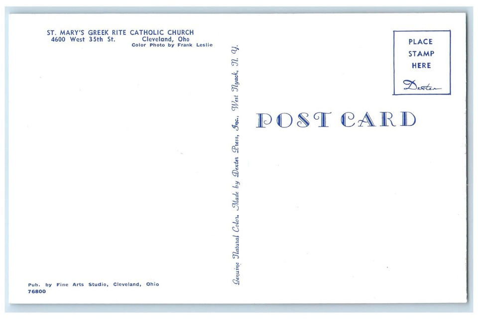 c1950's St. Mary's Greek Rite Catholic Church Entrance Cleveland Ohio ...