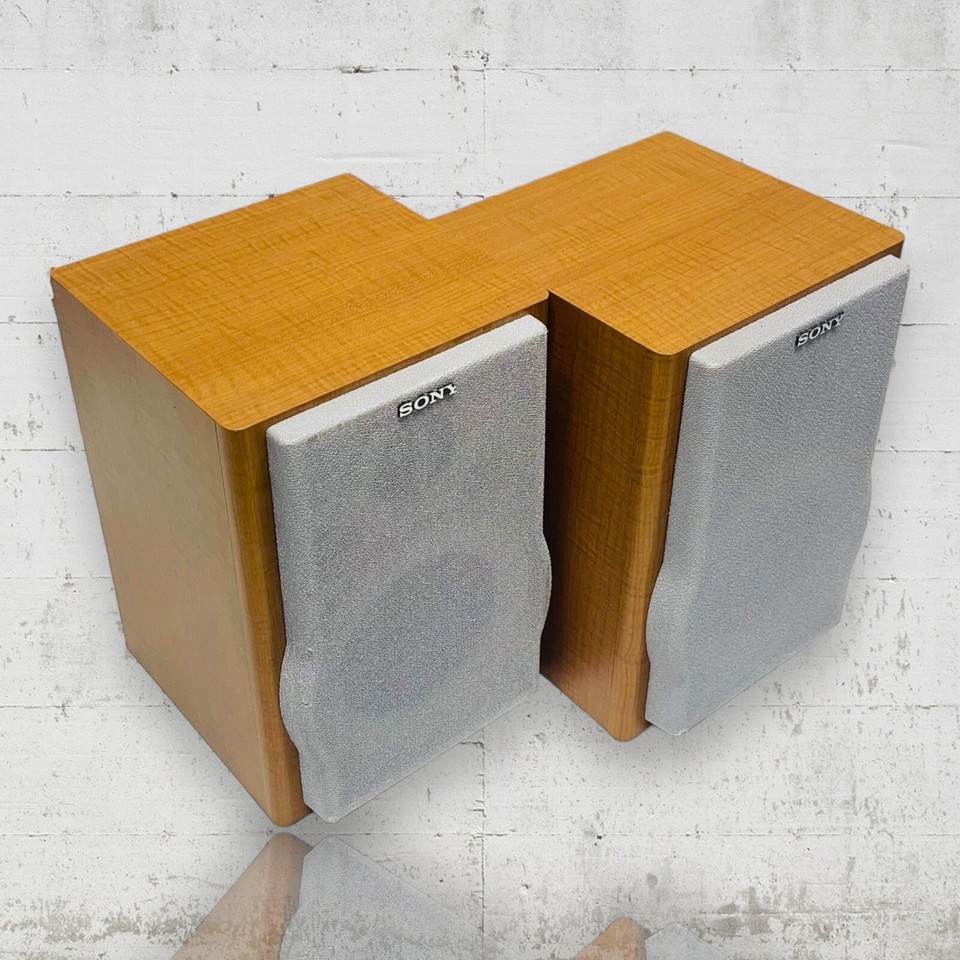 Genuine Sony SS-CEP707 Bookshelf Speakers Simulate Wood Case Set Of 2 ...
