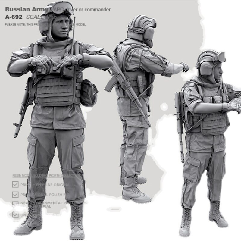 1/35 Scale Resin Model Figure Modern Russian Soldier Unassembled ...