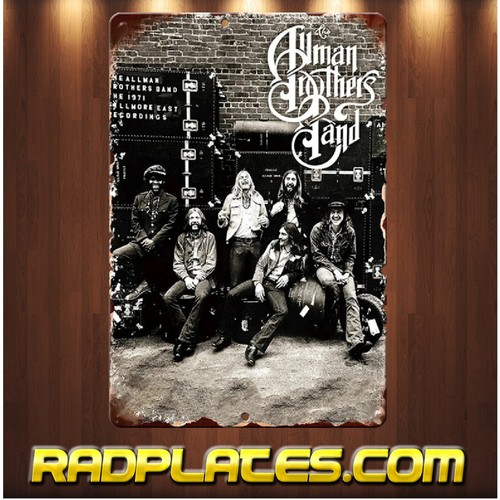 Vintage style Man Cave Garage Allman Brothers Band Aluminum Metal Sign ...