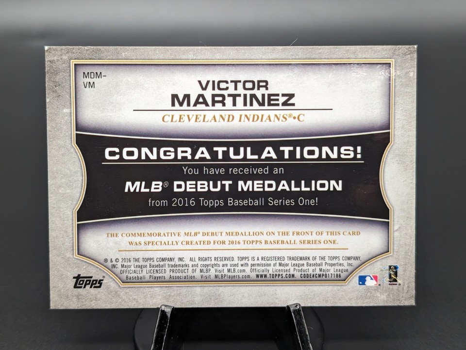 2016 Topps - MLB Debut Medallions #MDM-VM Victor Martinez | eBay