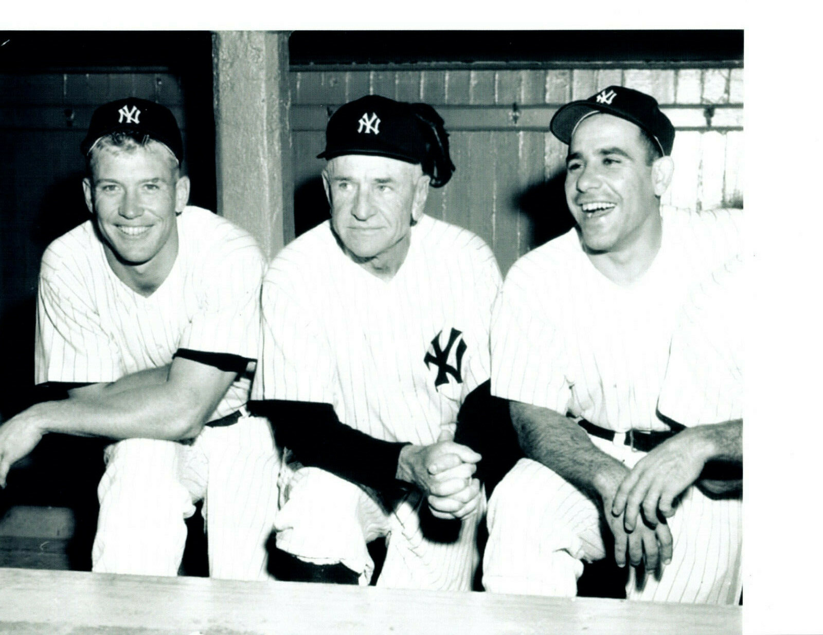 MICKEY MANTLE CASEY STENGEL YOGI BERRA NEW YORK YANKEES 8X10 PHOTO ...