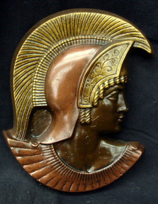 SPARTAN TROJAN HEAD MASK WALL PLAQUE ROMAN GREEK 18038 | eBay