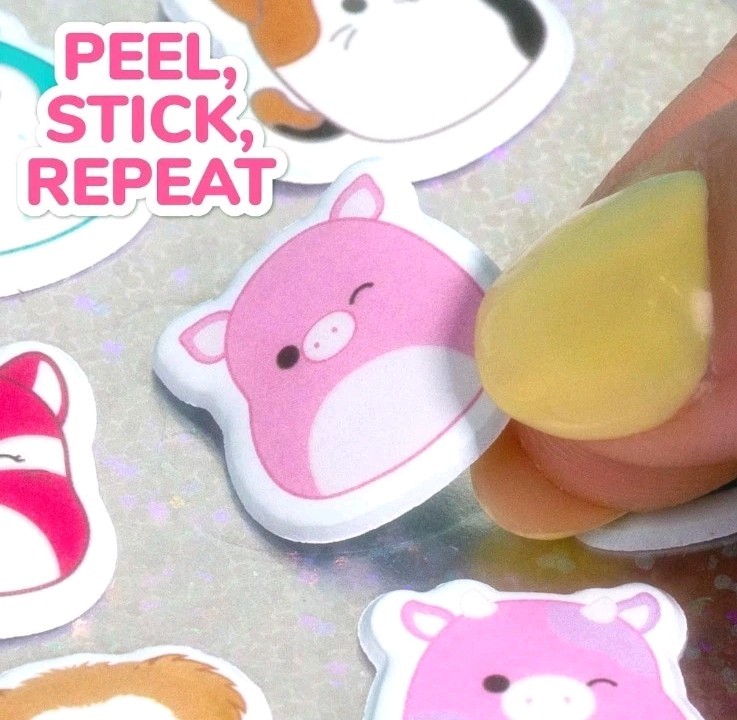 Original Squishmallows Puffy Squishy Stickers Sticker Multi 29 Pieces ...