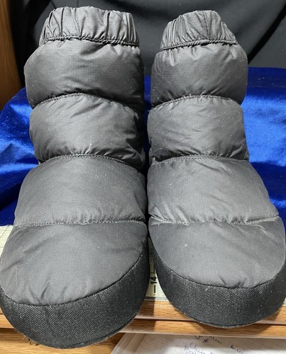 Vtg Eddie Bauer Goose Down Slippers Bootie Men ~10 ~Insulated Tent Hunt ...