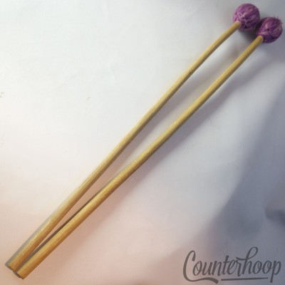 Purple Yarn Mallets Pair 2x Wood Handles Xylophone+Bells Vintage ...