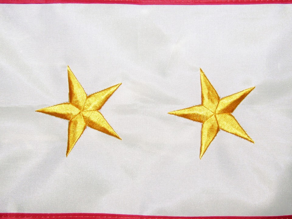 12x18 Embroidered Two Star Gold Star KIA Military Service Flag 12"x18 ...