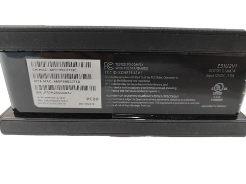 Spectrum EU2251 DOCSIS 3.1 EMTA Internet Cable Modem Pc20 for sale ...