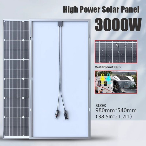 1000W 2000W 3000W Solar Panel 18VHigh Efficiency Rigid Waterproof Power ...