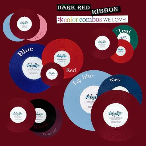 Dark Red Ribbon 1/4 Inches 36 Yards Satin Roll Perfect for Scrapbooking ...