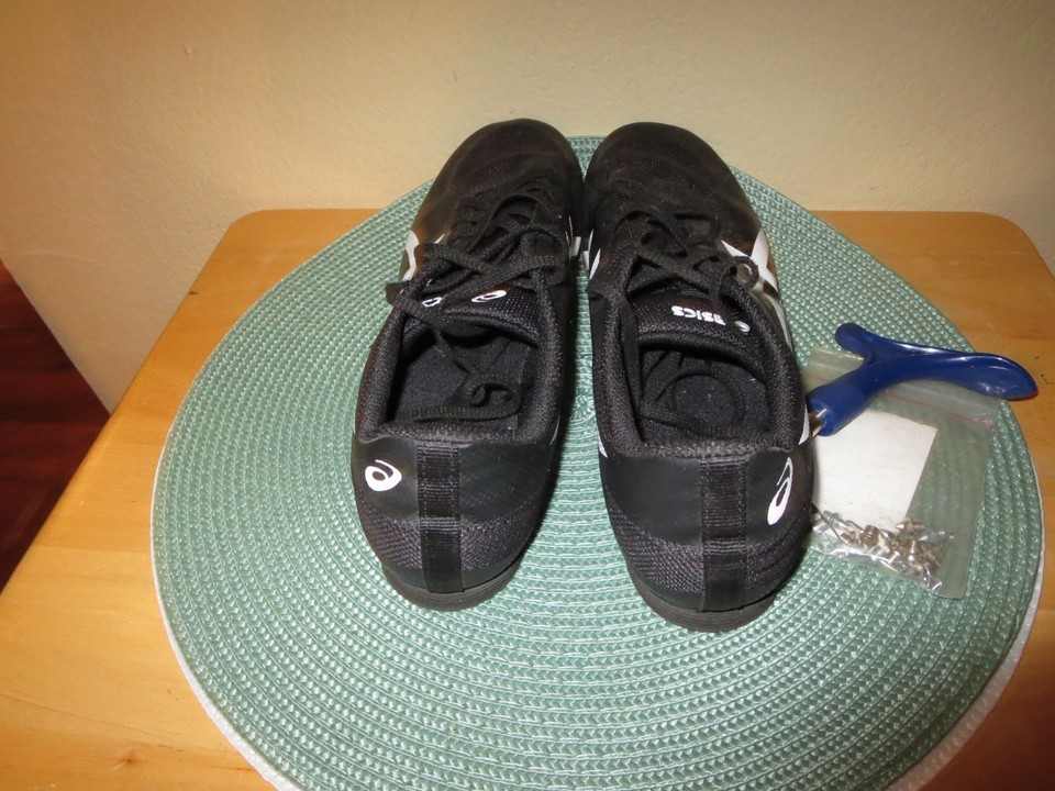 Asics Hyper MD 7 Running Spike Shoes Men's 9.5 Black/White S/N 1091A018 ...