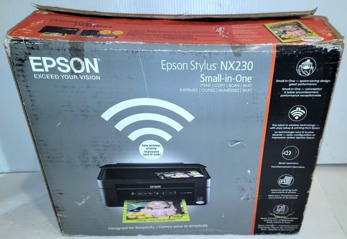 (New Open Box!) Epson Stylus NX230 Small-In-One Printer Print, Copy ...