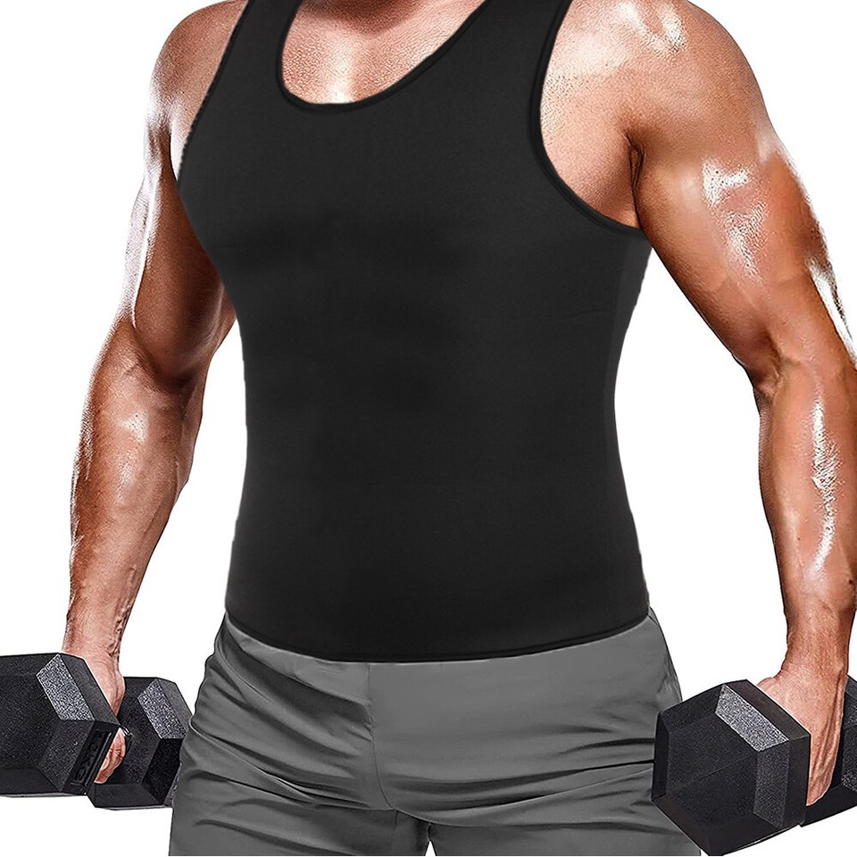 Men's Gynecomastia Compression Shirt Tank Top Sweat Vest Fitness Body ...