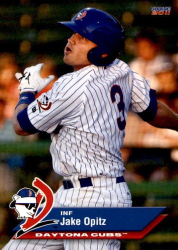 2011 Daytona Cubs Choice #16 Jake Opitz Englewood Colorado CO Baseball ...