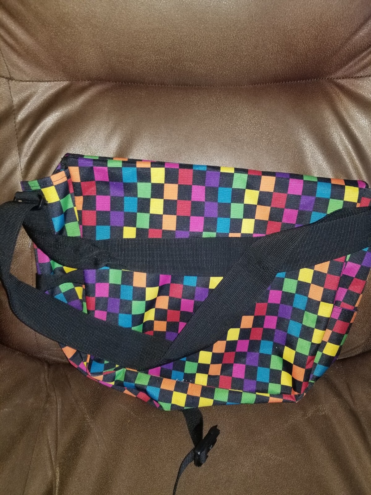 Yak Pak Multi-Color Plaid Deluxe Messenger Bookbag Tr… - Gem