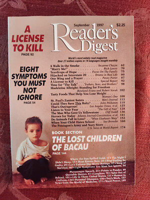 READERs DIGEST Magazine September 1997 Beverly Peberdy Bacau Thomas ...