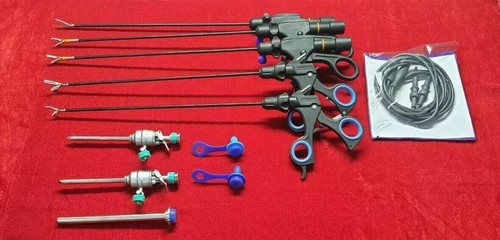 11pc Laparoscopic Surgery Set 5mmx330mm Endoscopy Surgical Instrument ...