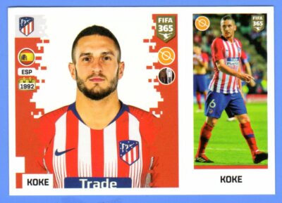 Sticker PANINI FIFA 365 2019 #72 KOKE Atlético de Madrid | eBay.de