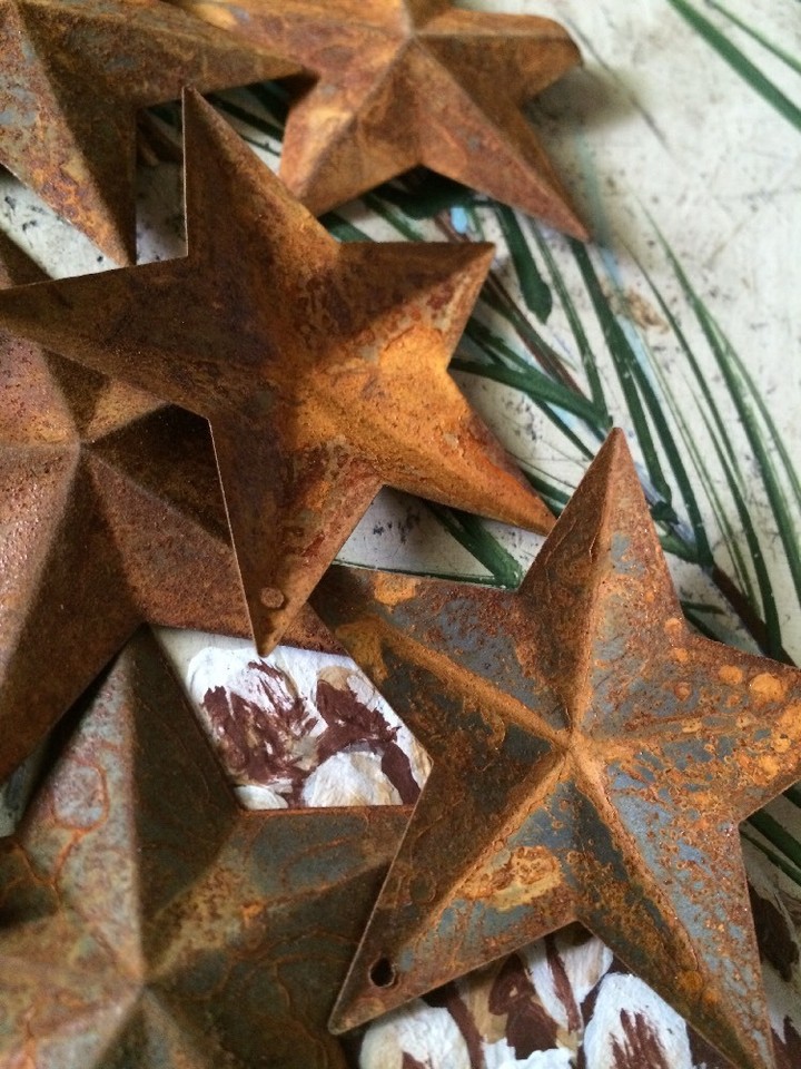 Lot 100 Rusty Barn Stars Star 2.25 in 2 1/4" Primitive Country Rusted ...