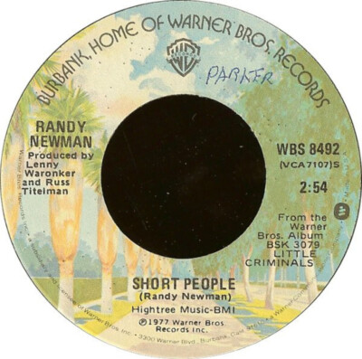 Randy Newman - Short People / Old Man On The Farm - Warner Bros ...