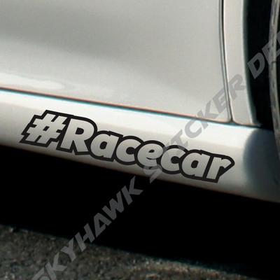 #Racecar Bumper Sticker Vinyl Decal Drift JDM Hashtag Race Car Window ...