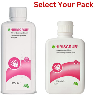 Hibiscrub Antibacterial Skin Cleanser Pack of 250ml 125ml 500ml Free ...
