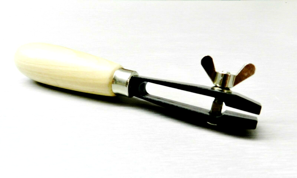 Hand Vise Holder Pin Vise Smooth Jaw Wood Handle Hard Steel Spring Back ...