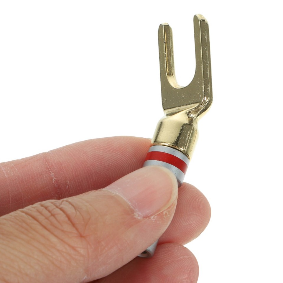 6Pcs Speaker Y Forks Post Spade Speaker Cable Connector | eBay Australia