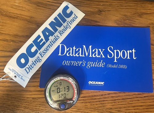 OCEANIC Datamax Sport Model DRB - Puck Scuba Dive Computer with Manual ...