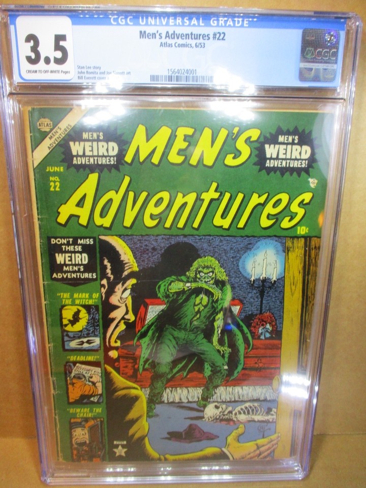 Men's Adventures 22 CGC 3.5 Everett Vampire & Skeleton C 1953 Atlas Horror Comic | eBay
