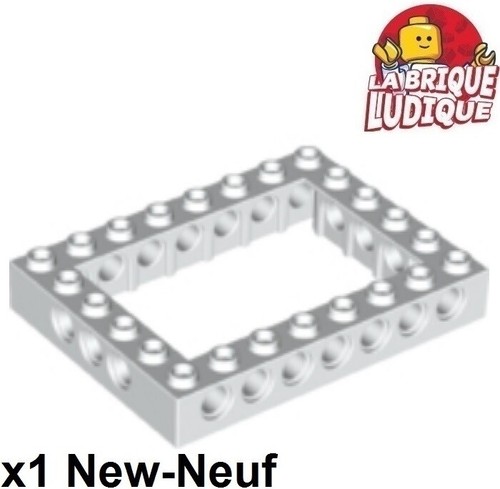LEGO Technic 1x Brick Brick 6x8 Open Center Rectangle White/White 40345 ...