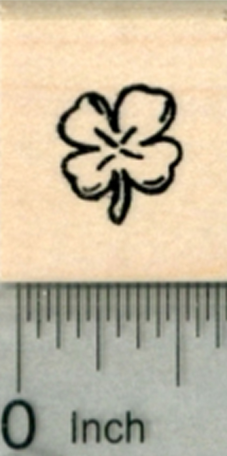 Tiny Four Leaf Clover Rubber Stamp, Irish, St. Patrick's Day Series ...