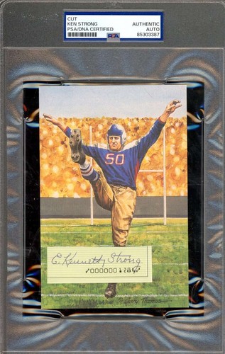 Ken Strong PSA DNA Signed Goal Line Art Card Cut GLAC Autograph | eBay