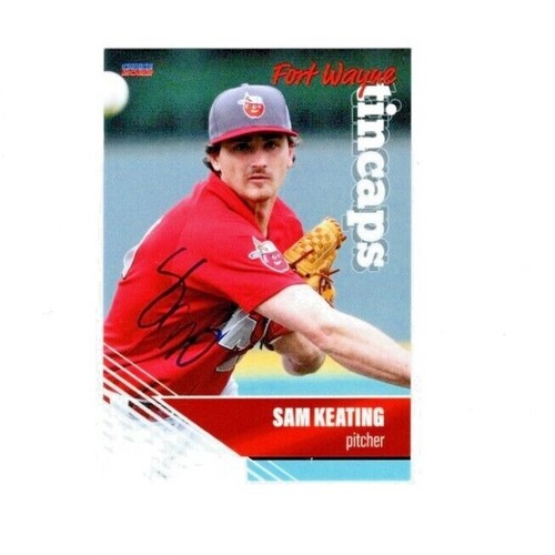 Sam Keating signed autographed 2022 Fort Wayne Tincaps baseball card b ...