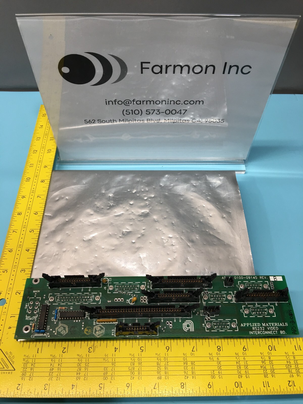 AMAT 0100-09145 RS232 Video Interconnect Board, PCB, FAB 0110-09145 ...