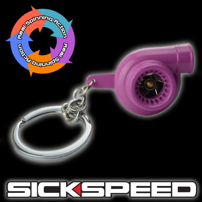 PINK METAL SPINNING TURBO BEARING KEYCHAIN KEY RING/CHAIN ATV/UTV Q1 | eBay
