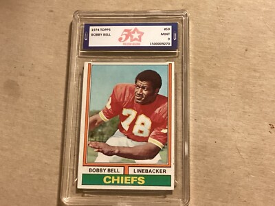 1974 Topps Bobby Bell football card Kansas City Chiefs #59 -Graded 5 ...