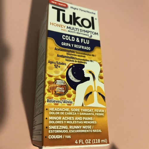 Tukol Honey Multi Symptom Nighttime Cold Syrup. Cough, Flu & Pain ...