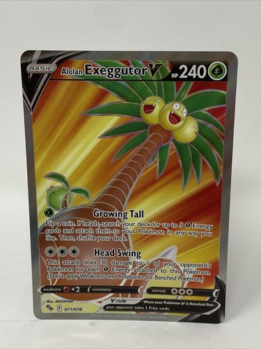 Alolan Exeggutor V 071/078 Full Art Ultra Rare POKEMON GO | eBay