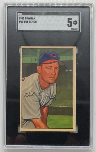 1952 Bowman Bob Lemon #23 SGC 5 EXCELLENT Indians | eBay
