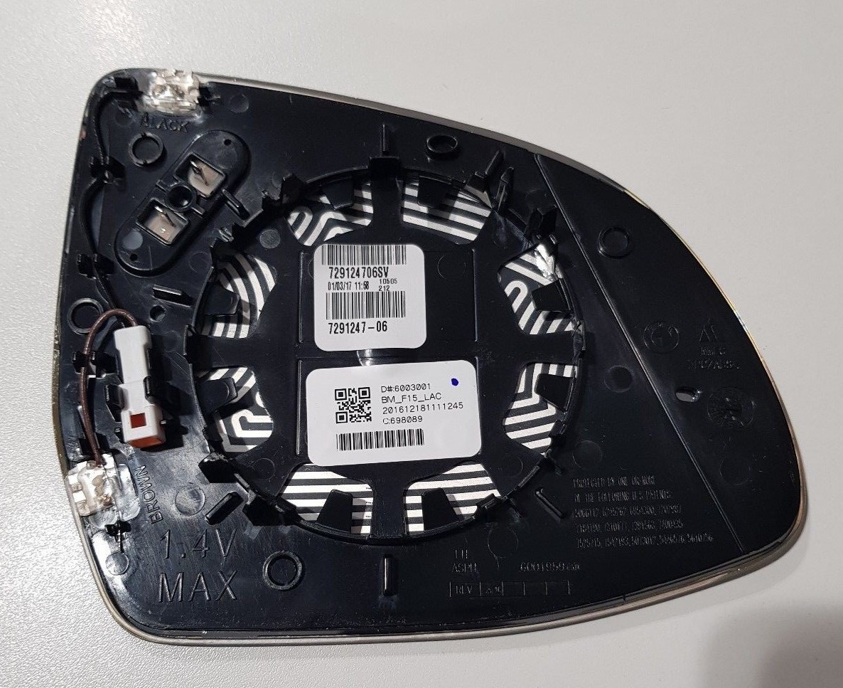 BMW GENUINE HEATED WIDE ANGLE MIRROR GLASS LEFT X3 X5/6 G01 F15 F16 ...